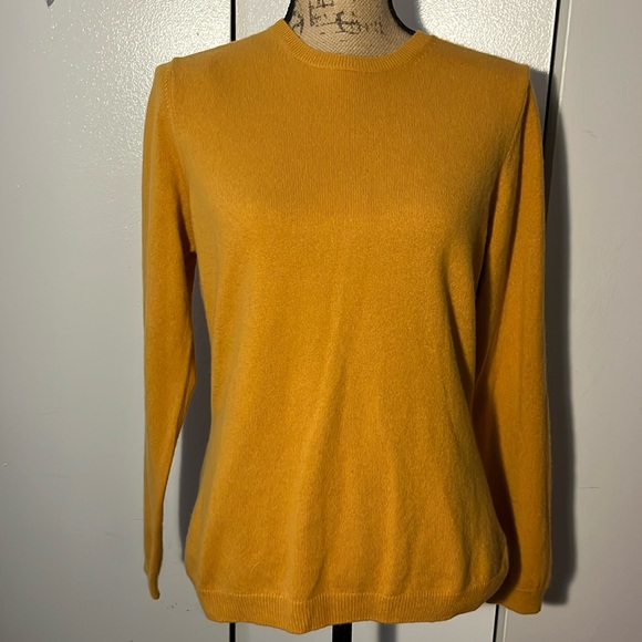 Pure Collection | Sweaters | Pure Collection Yellow Crew Neck Sweater ...
